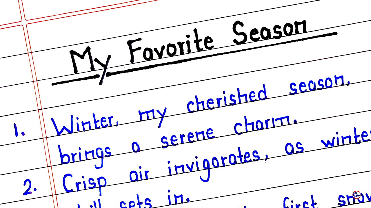 10 Lines Essay On My Favorite Season Winter, My Favorite Season Winter ...