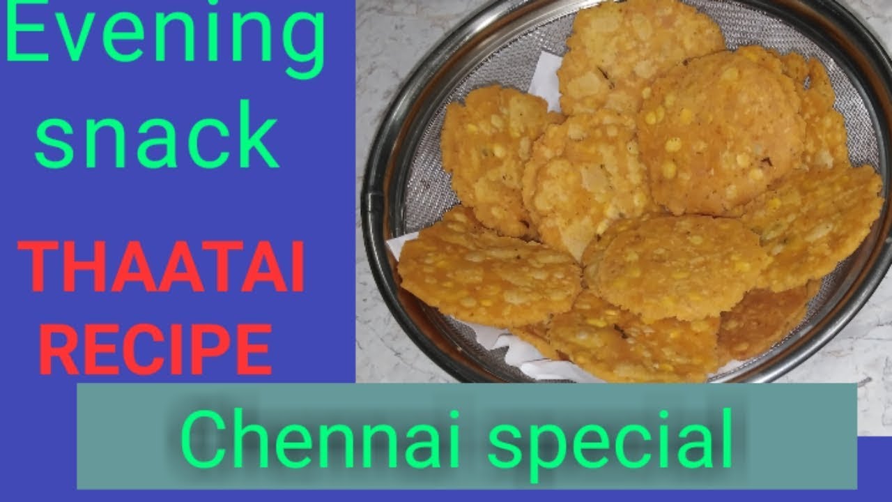 Thaatai recipe # Chennai evening snack # - YouTube