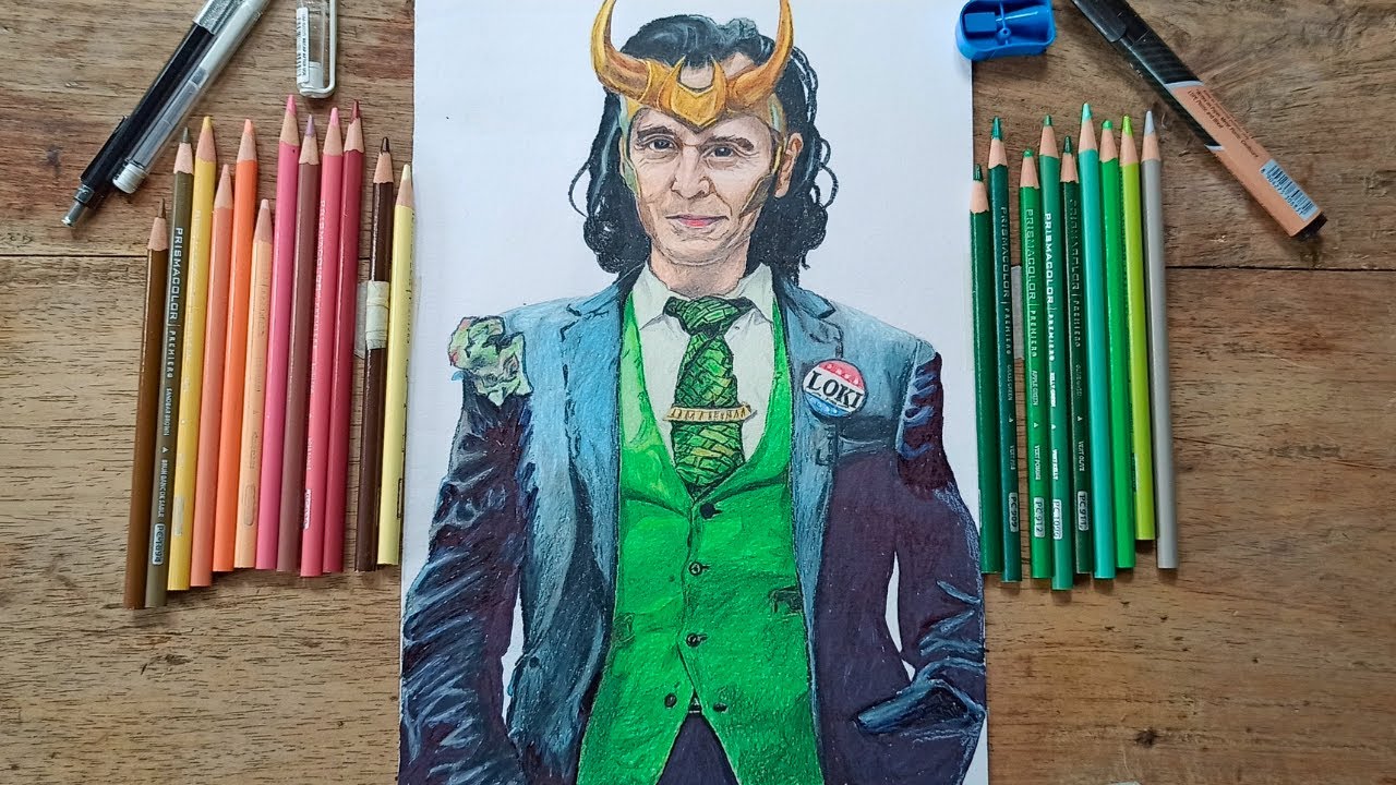 Marvelous Time-lapse: Loki Color Pencil Drawing | Speed Art. - YouTube