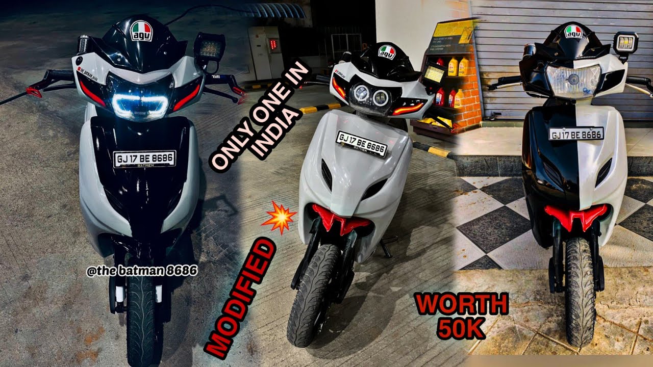 MOST MODIFIED🏍️ ACTIVA IN INDIA WORTH 50K ONLY ONE IN INDIA - YouTube