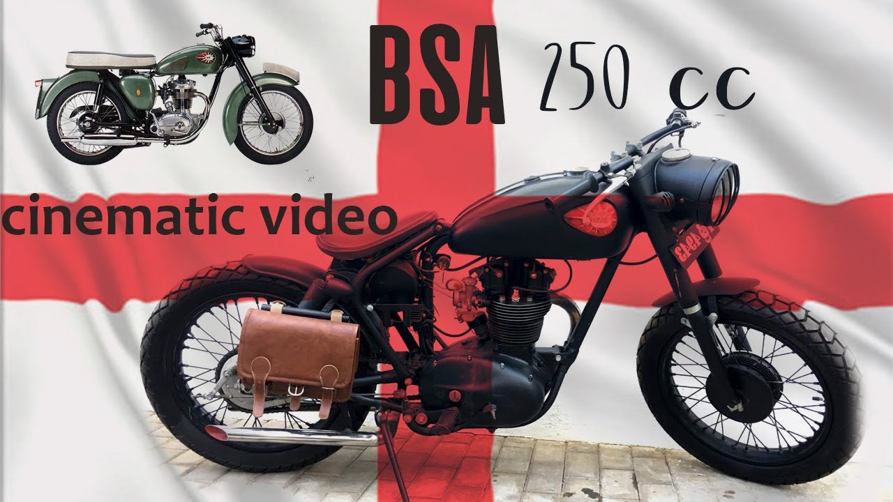 BSA 250 C15 - 1958 England | modified motorbike | cinematic ට්‍රැවල් ...