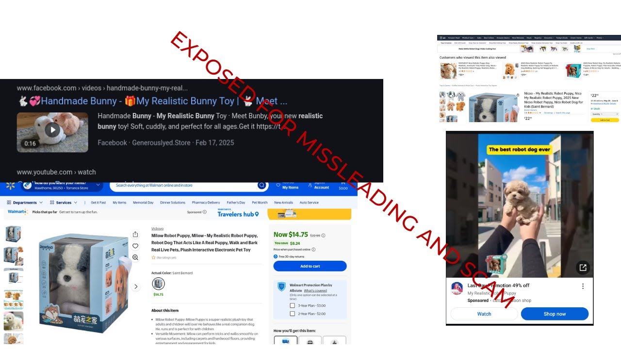 exposing these scam realistic robot puppy and bunny pet ai ads - YouTube
