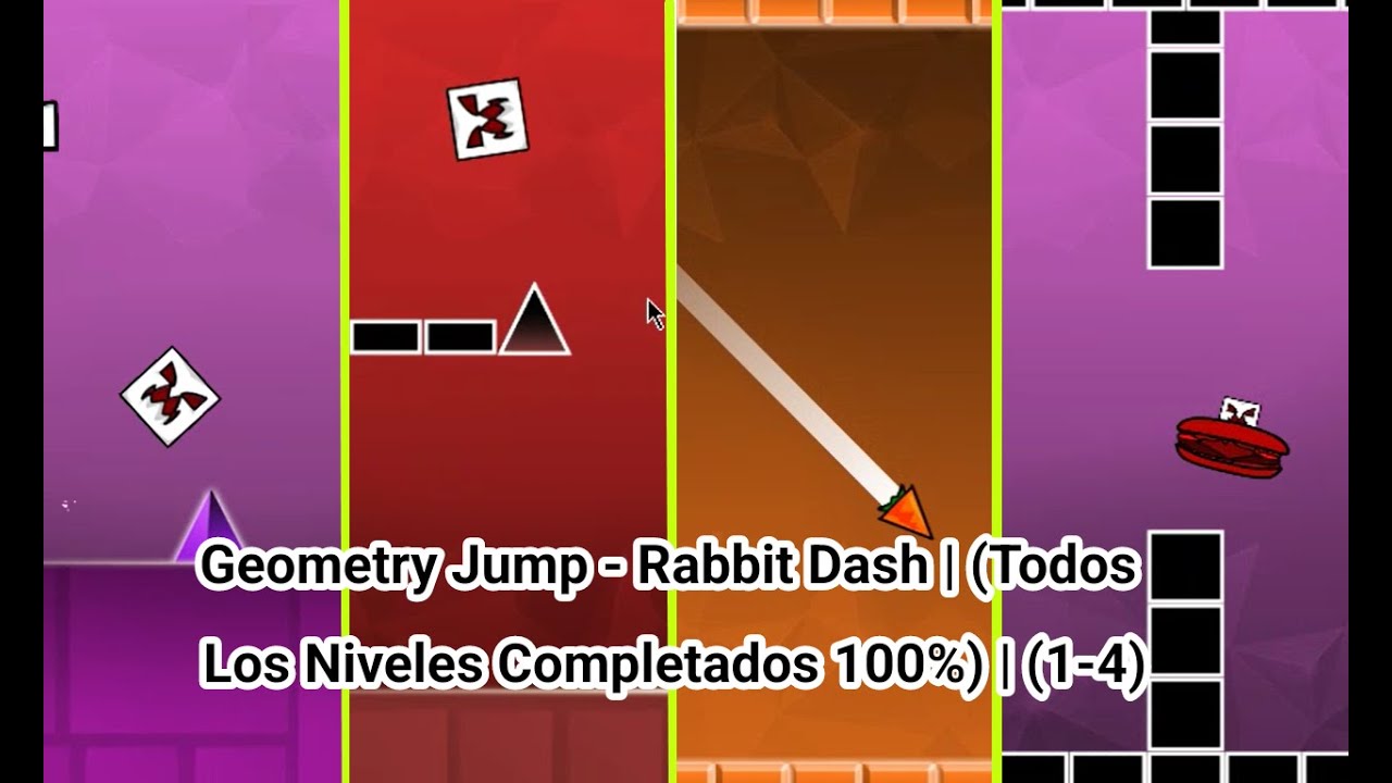 Geometry Jump - Rabbit Dash | (Todos Los Niveles Completados 100%) | (1 ...