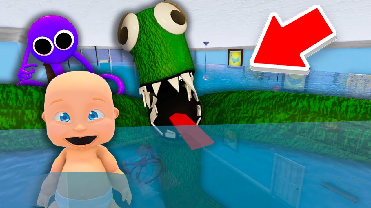 Baby FLOODS RAINBOW FRIENDS House... (Who's Your Daddy?) - YouTube