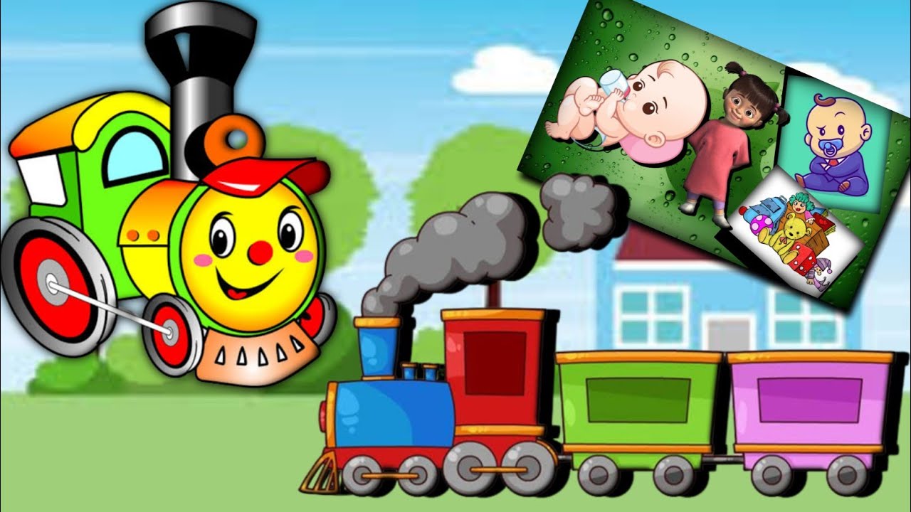 Train Cartoon || game for kids || pick and drop on station video|| # ...