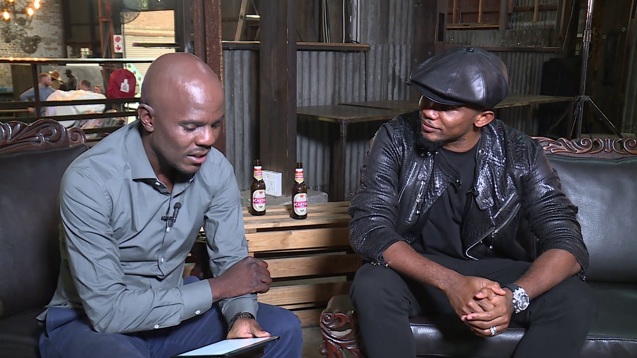 Thomas Mlambo, host of sport @ 10 chats to football legend Samuel Eto’o ...