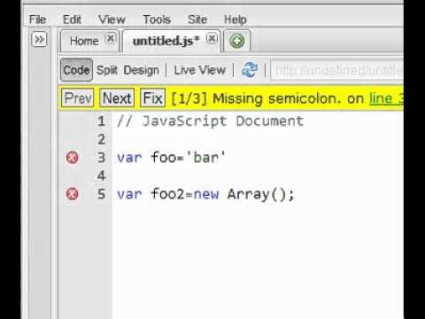 Automatically fix JSHint errors in ShiftEdit - YouTube