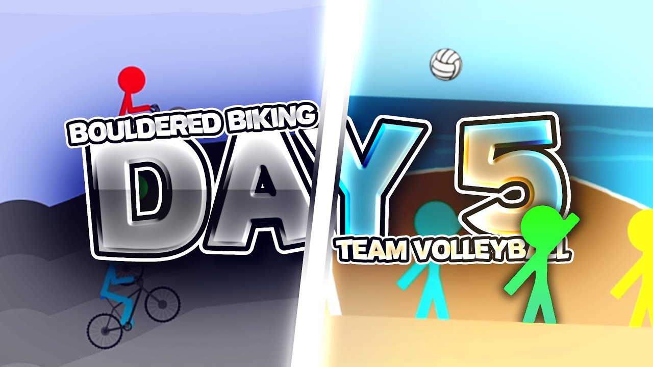 Algotriacontathlon Day 5: Team Volleyball & Bouldered Biking - YouTube