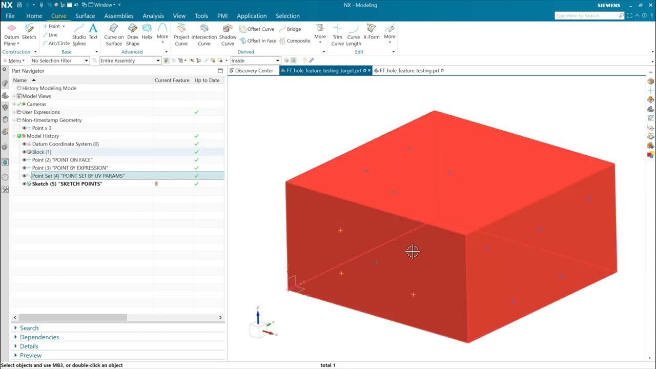 NX Feature Templates: Using Points and Hole Features [NX 2206] - YouTube