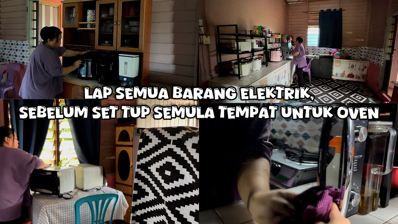 Deep Clean Rack Kabinet Dapur & Barang Elektrik Sebelum Set Up Semula ...