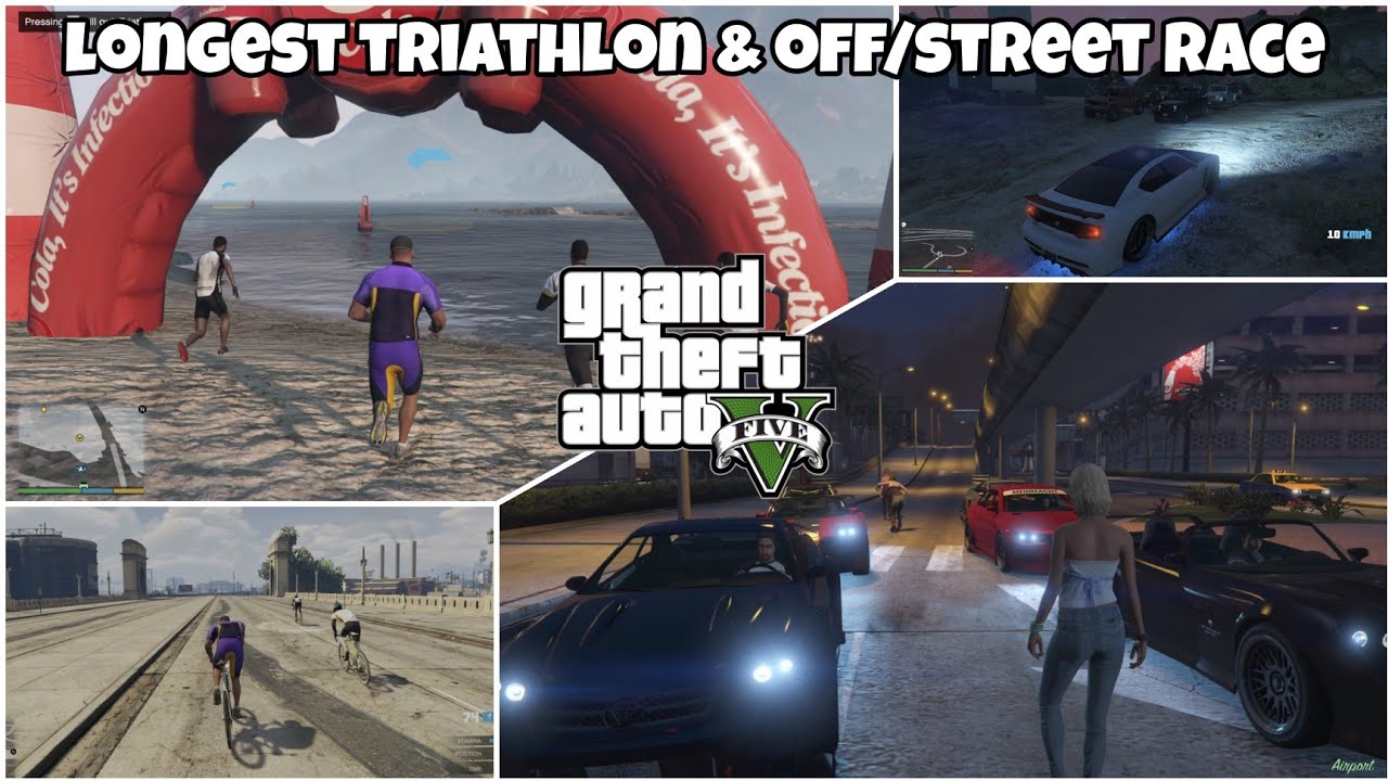 Grand Theft Auto 5 Walkthrough | Longest Triathlon & Off Road/Street ...
