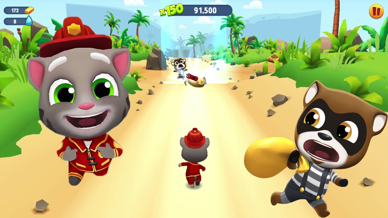 Talking Tom Gold Run Gameplay - Episode 127: Join Firefighter Tom in ...
