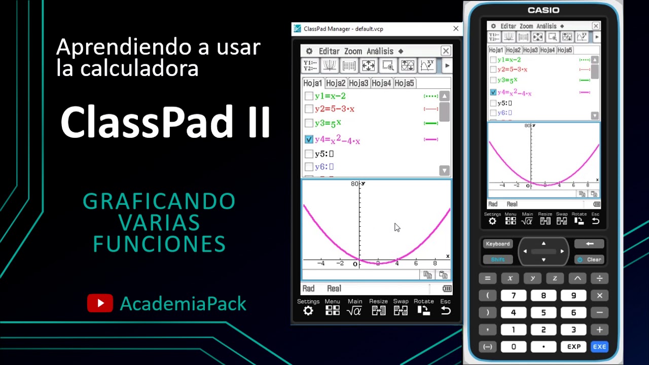 📊ClassPad 2 Tutorial 18 - Graficar varias funciones🎲 - YouTube
