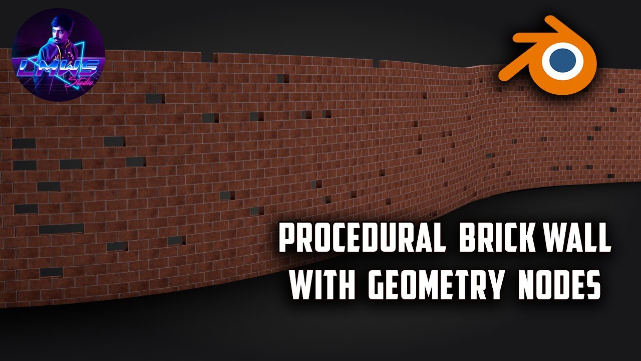 Procedural Brick wall | Blender Geometry node | LMWS - YouTube