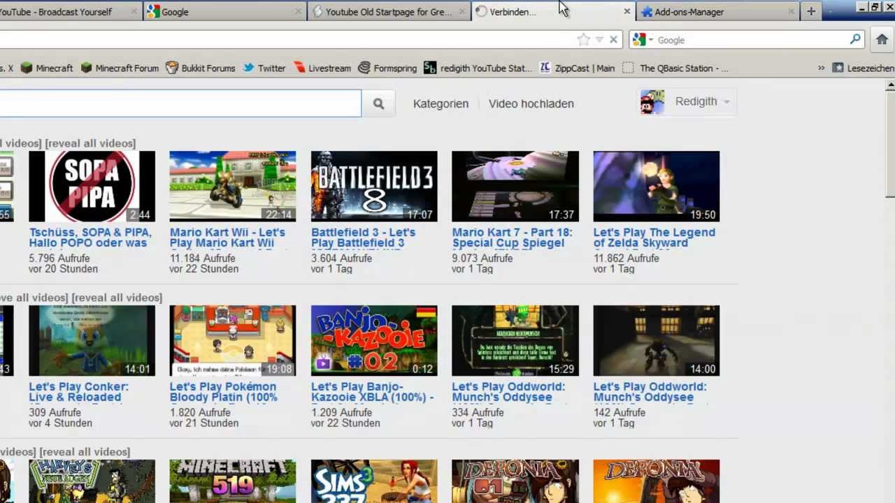 Alte Youtube Startseite wiederbekommen (Für Geilkind und andere ...