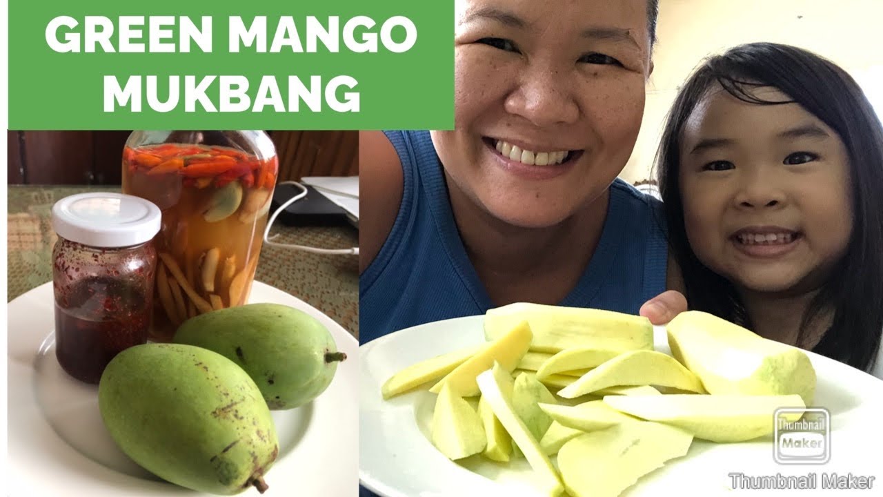 GREEN MANGO + GINAMOS + SINAMAK MUKBANG | Kaye Bornea-Cabrera - YouTube