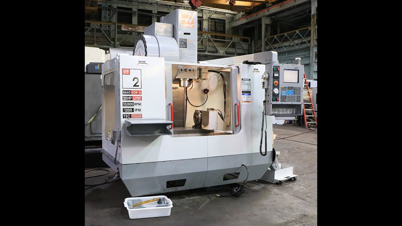 Haas VF2 2004 w/HRT210 -- out of medical facility - YouTube