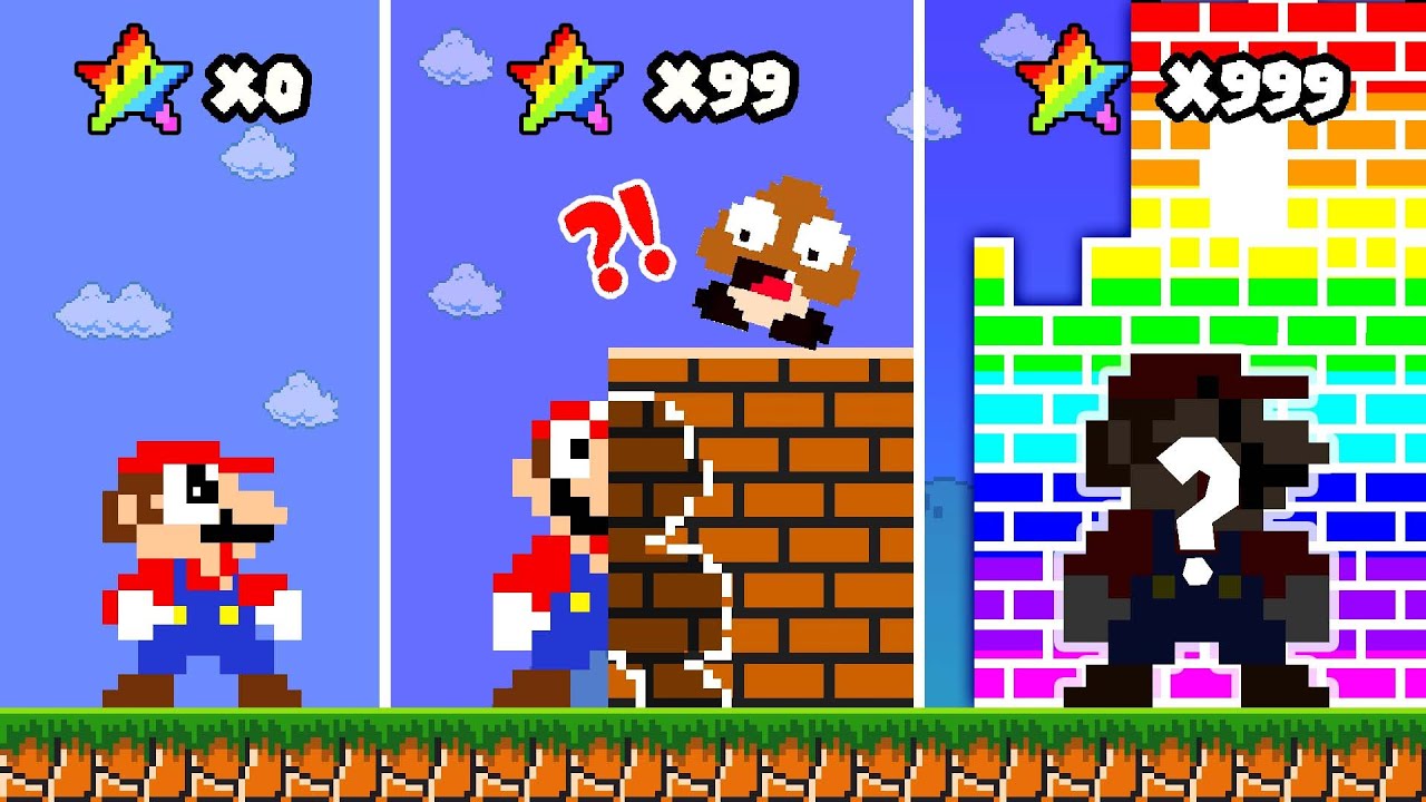 Mario Evolution but Every Seed Makes Mario Invisible | ADN MARIO GAME ...