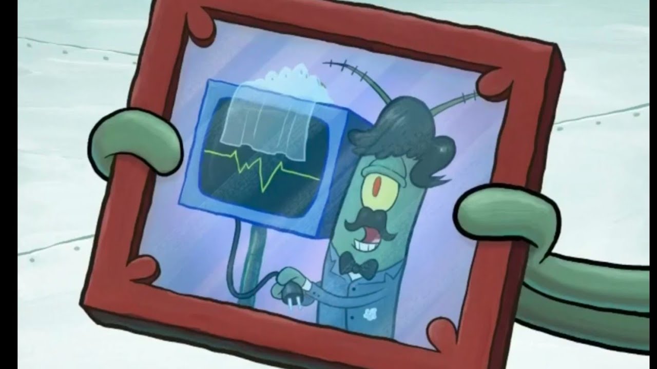 Spongebob - Plankton shows his wedding photo to Karen - YouTube