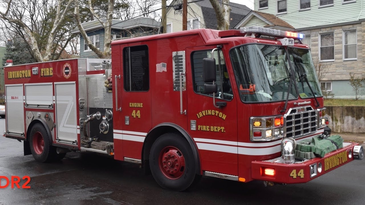Irvington Fire Department BRAND NEW Engine 44 2016 Ferrara Cinder - YouTube