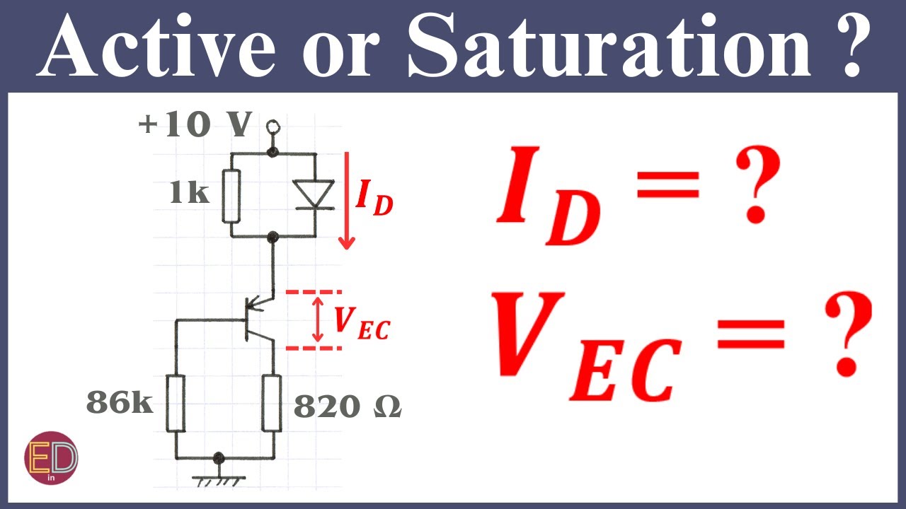 PNP Transistor Biasing Solved Problem, PNP Transistor Circuit Analysis ...