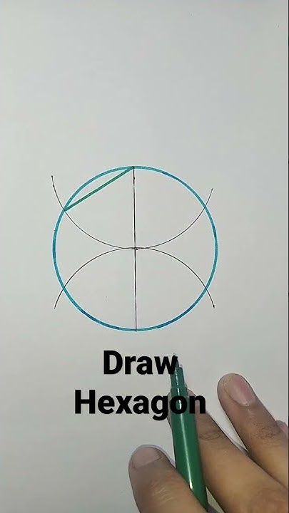 how to draw a hexagon - YouTube