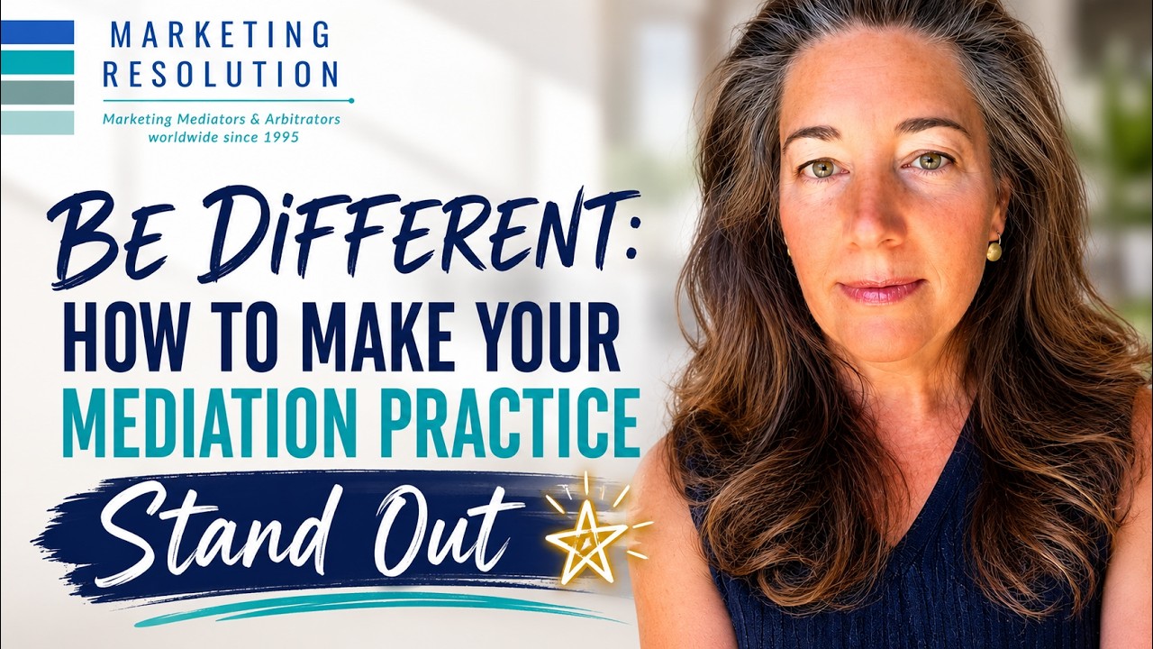 Be Different: Making Your Mediation Practice Stand Out - YouTube