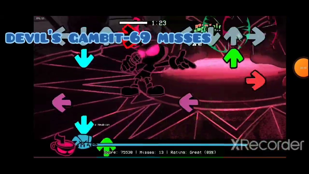 fnf devil's gambit-69 misses - YouTube