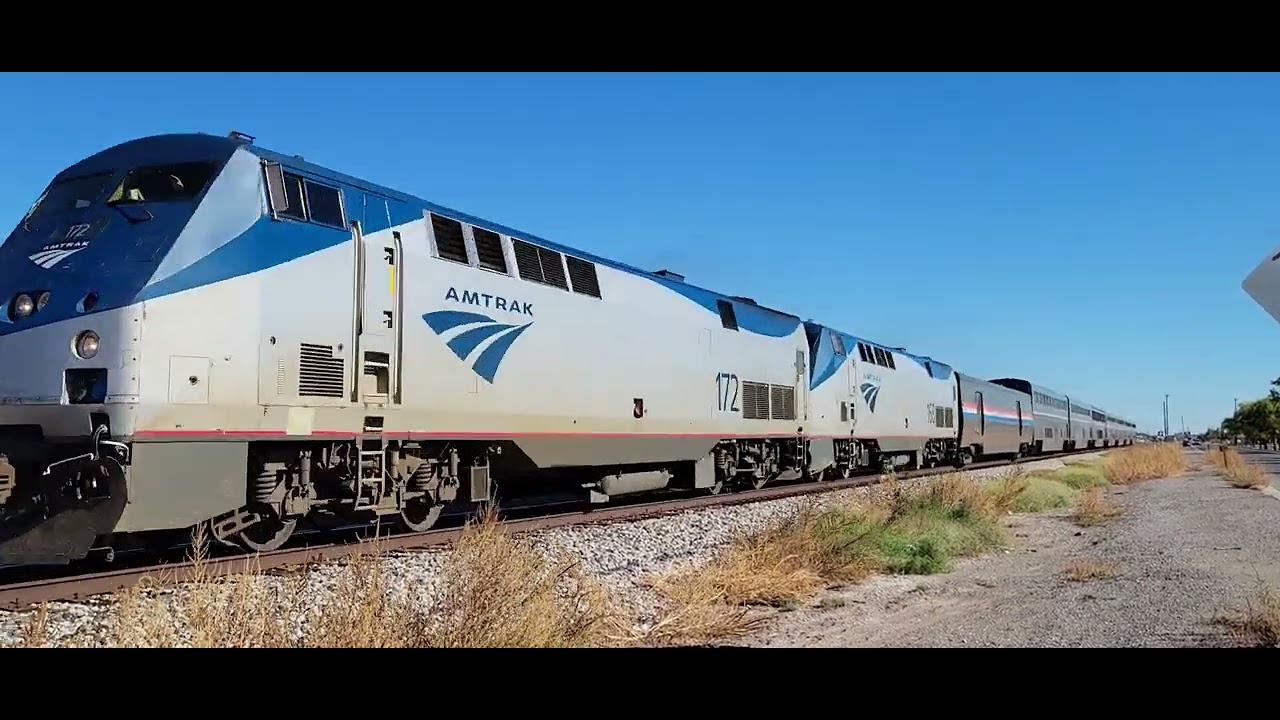Amtrak westbound Sunset Limited Texas Eagle train#1 in El Paso TX 11/06/22 - YouTube