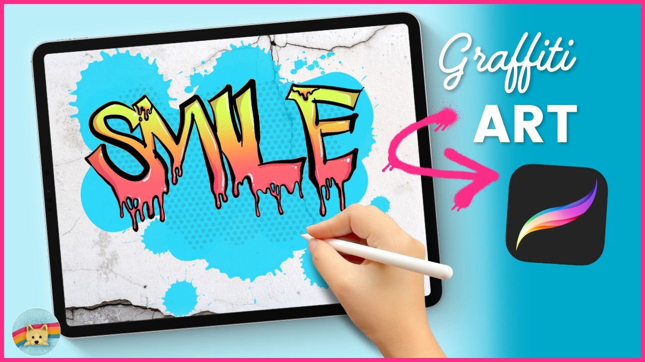 Making Graffiti Art in Procreate from Start to Finish (Fonts, Colors ...