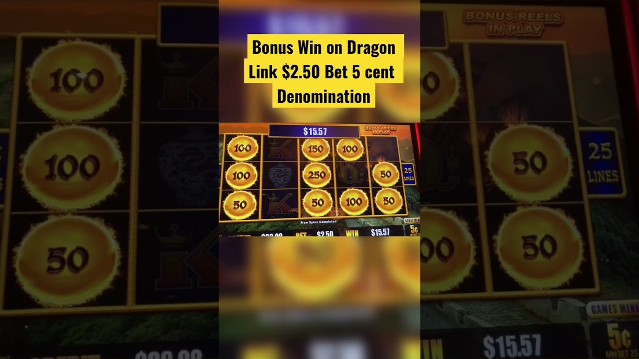 Bonus Win on Dragon Link $2.50 Bet 5 cent Denomination!! #shorts # ...