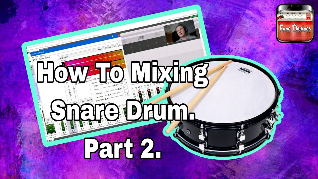Mixing: how to Mixing Snare Drum. Part 2 -- Synthesis / Сведение малого ...