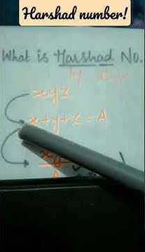 What is Harshad number? Harshad no. kya h? - YouTube
