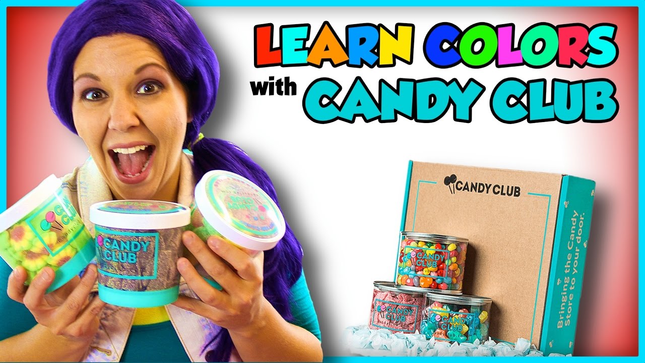 Learn Colors with Candy | Candy Club Unboxing and Taste Test - YouTube