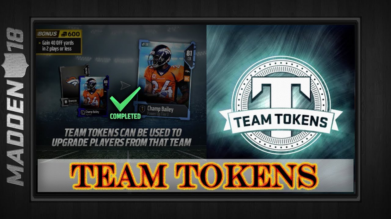 Madden 18 - Team Tokens Breakdown - How & What To Use Them For - YouTube