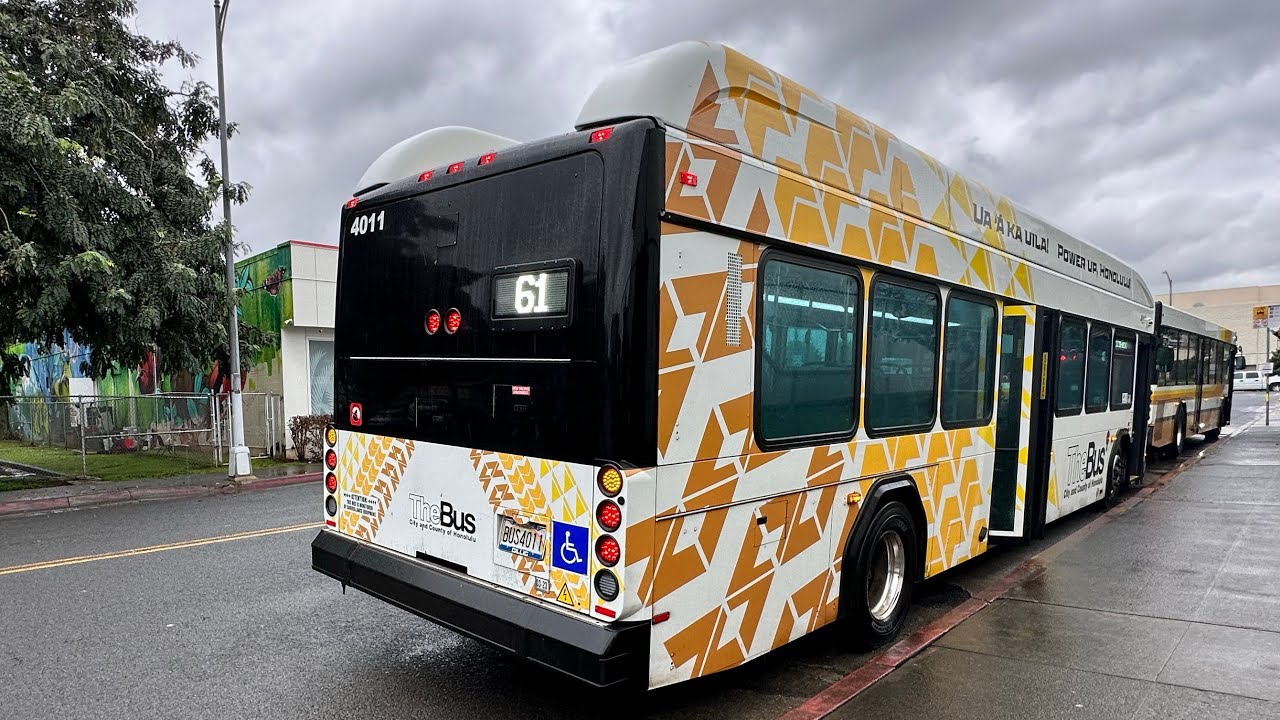 Honolulu TheBus Route 61 Kaneohe-Aikahi, Bus 4011 (Part 3) - YouTube