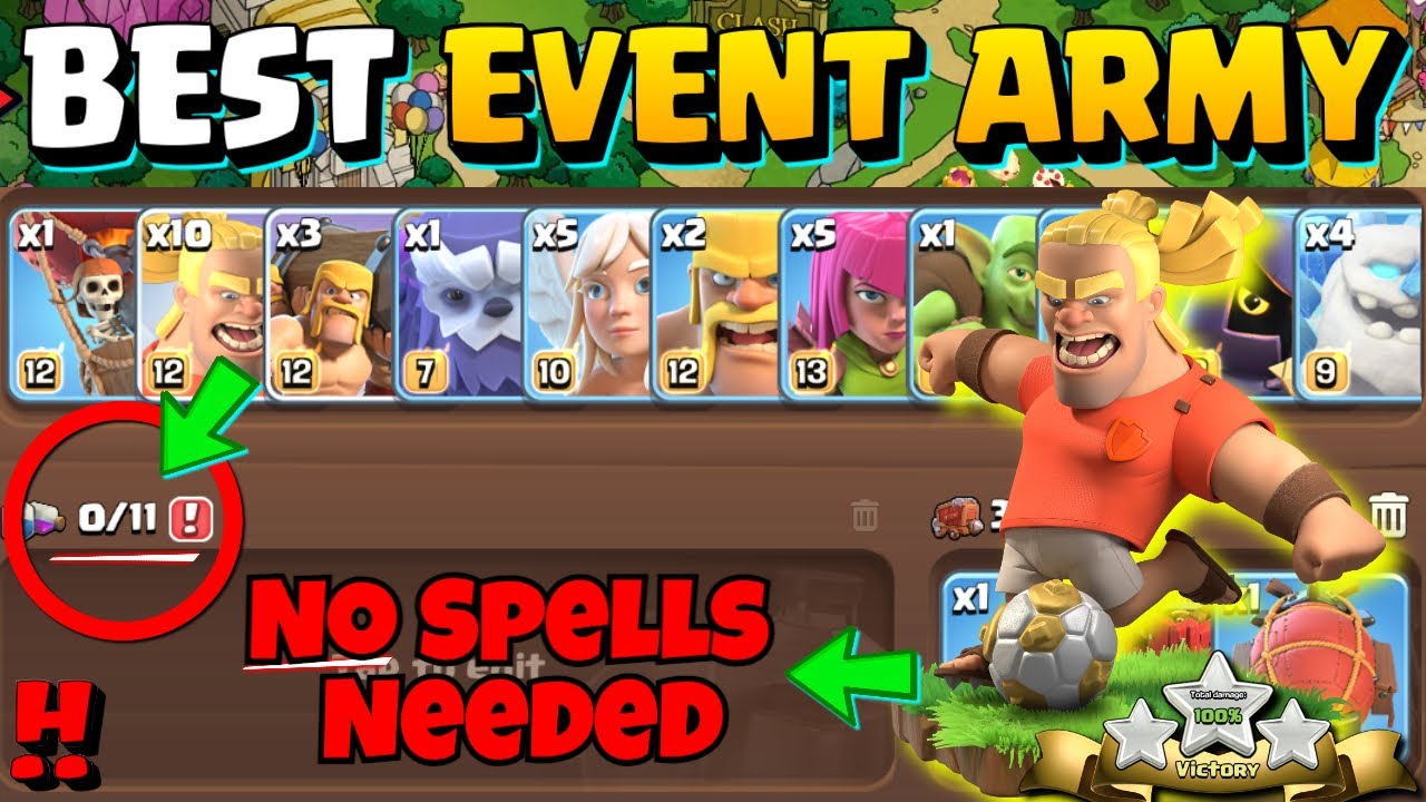 ‼️ 3 Star with NO SPELLS → STRONGEST Event Army → Kicker Eternal AQ ...