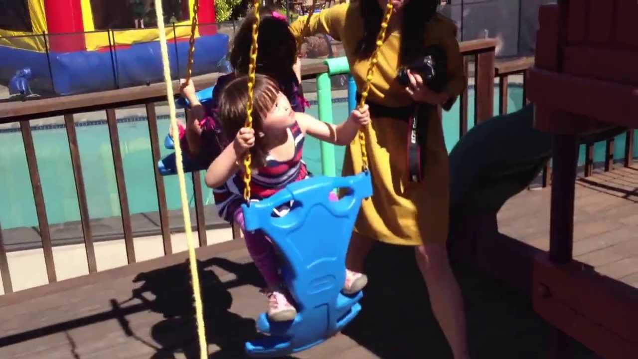 Ariel and Avery on a Double Swing - YouTube