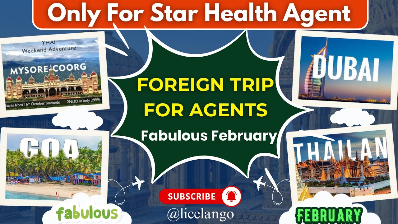 Only For Star Health Agent | Foreign Trip For Agents | Fabulous ...