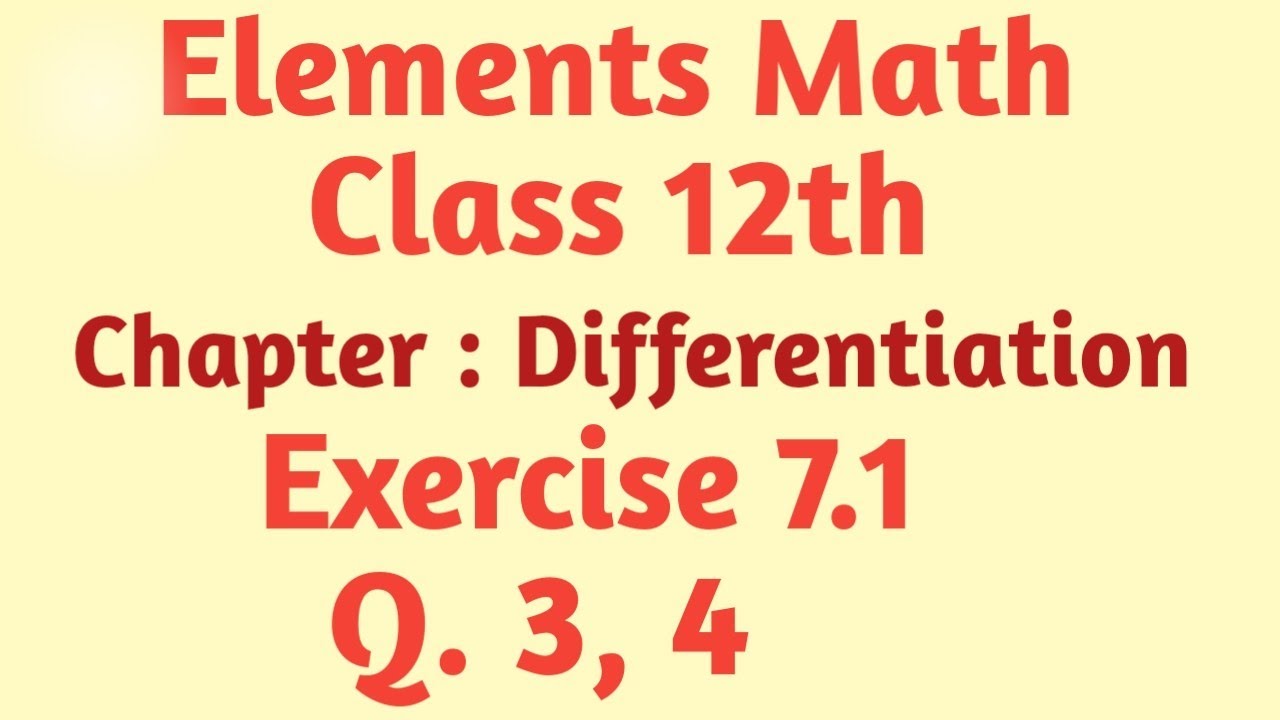 Class 12th math exercise 7.1 Q.3, 4 - YouTube