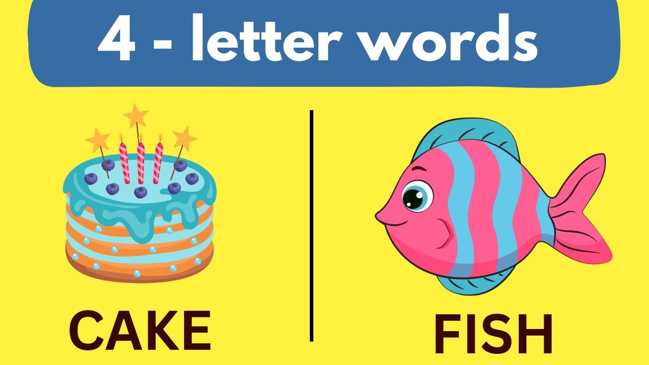 4-LETTER WORDS IN ENGLISH | EDUCATIONAL VIDEO FOR PRESCHOOL AND KINDER ...