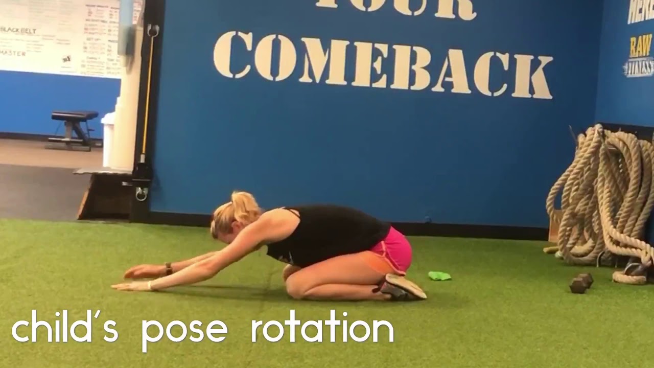 child's pose rotation - YouTube