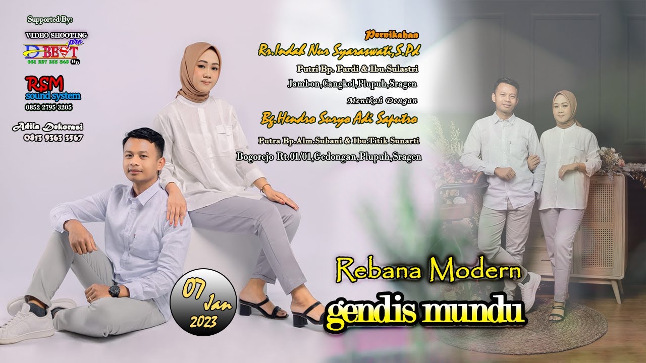 live Pernikahan Indah & Hendro / Rebana Modern Gendis Mundu /RSM Sound ...