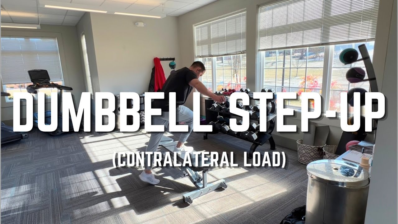 Dumbbell Step-Up (contralateral load) - YouTube