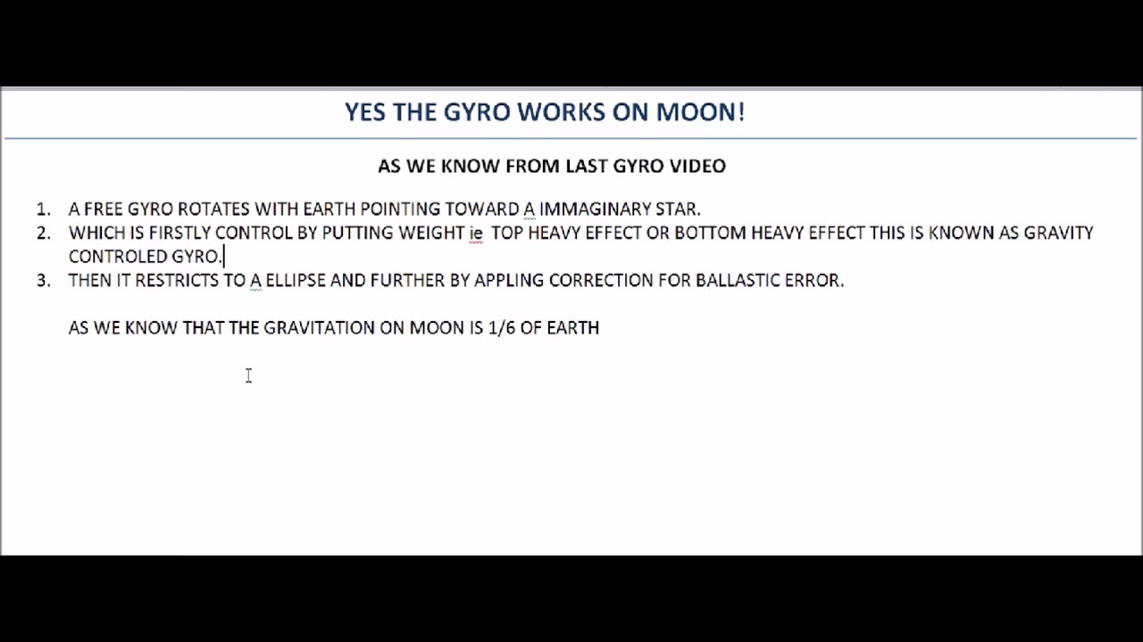 YES GYRO WORK ON MOON! - YouTube