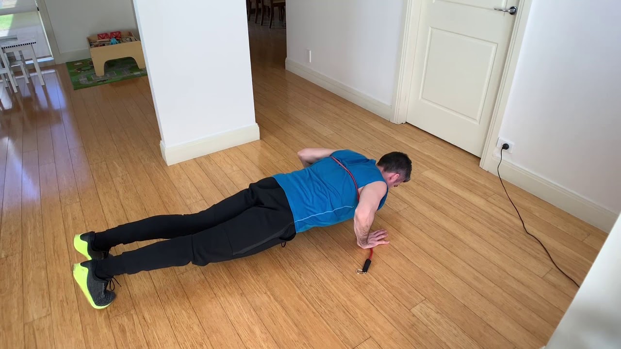 Resitance band pushups - YouTube