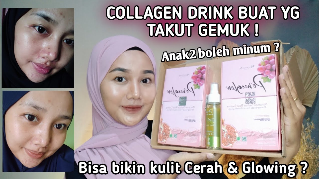 COLLAGEN DRINK FOR SKIN | POMEGLOW COLLAGEN REVIEW (Hasil Minum 1 ...