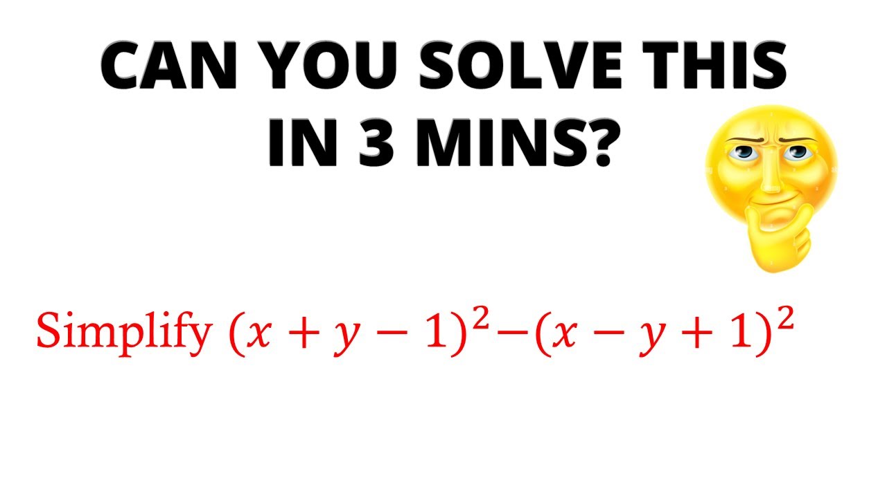 Quick Way of Simplifying Difference of Two Squares - YouTube