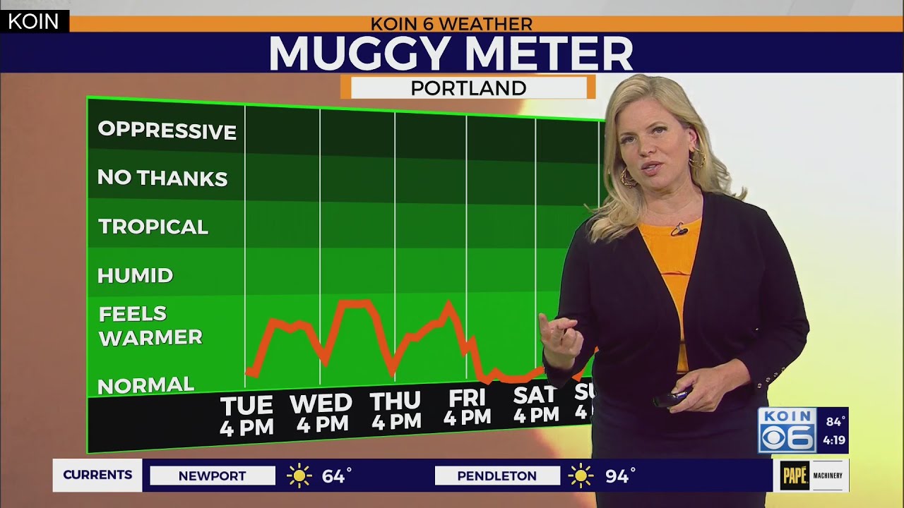Weather forecast: Muggy meter bounces up and down with humidity around ...