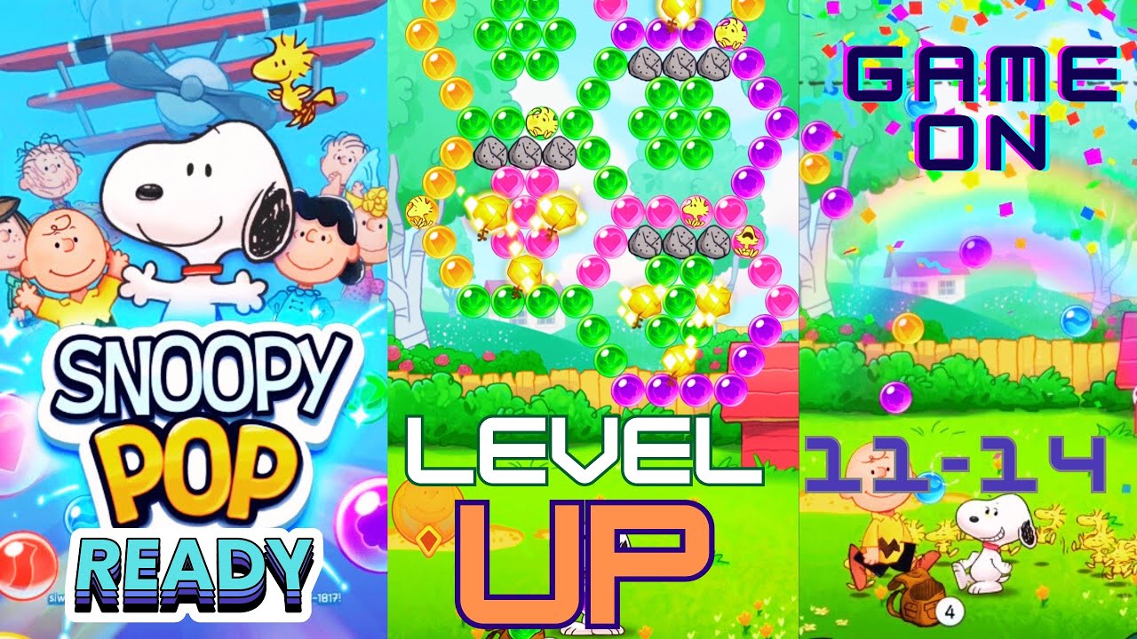 Snoopy Pop: Levels 11-14 Walkthrough - YouTube